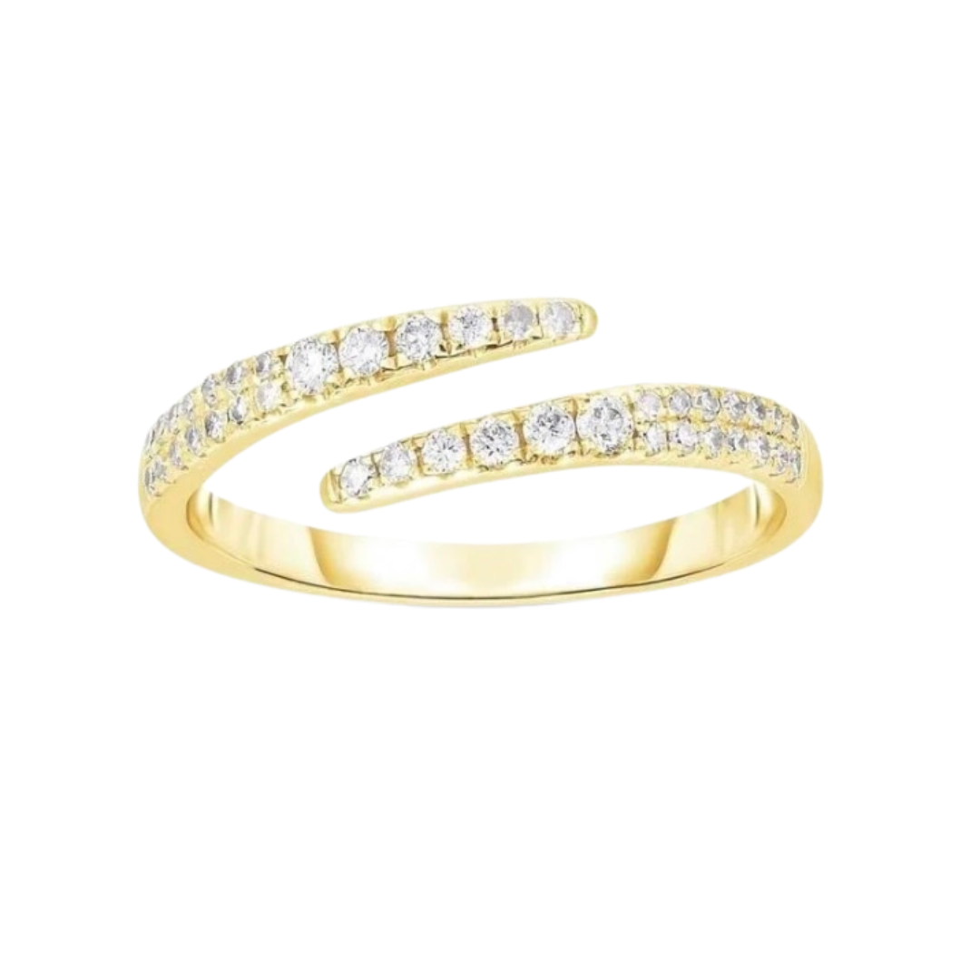 DIAMOND OPEN WRAP RING – Kate Morris Jewelry